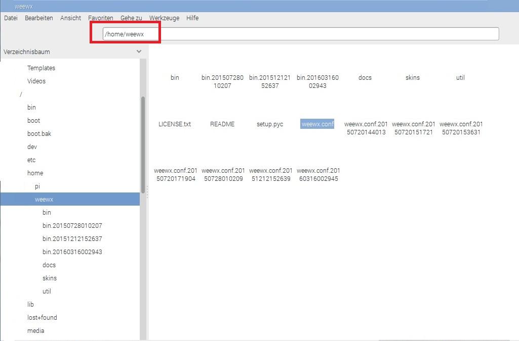 Raspberry pi Weewx installieren Wetterstation Datenlogger Software ...